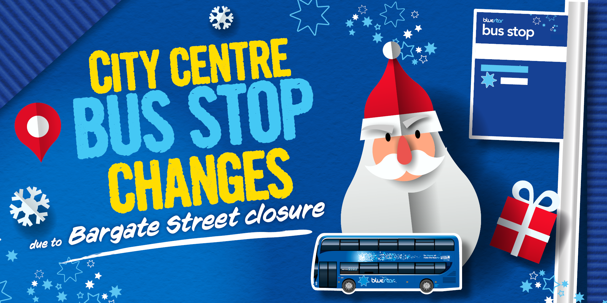 City Centre bus stop changes from Monday 13 November - Bluestar