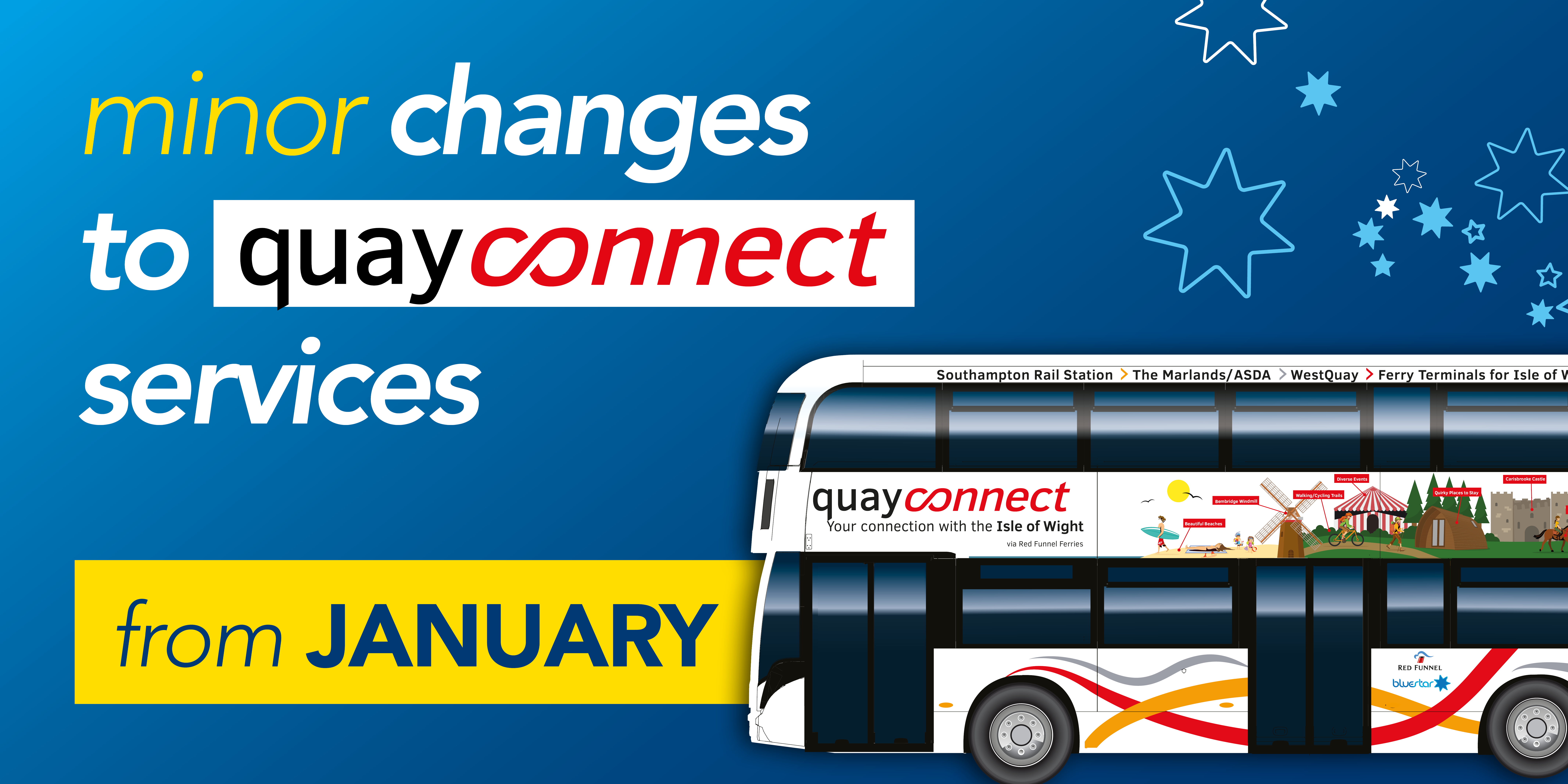 Minor changes to Quayconnect and U6 services - Bluestar