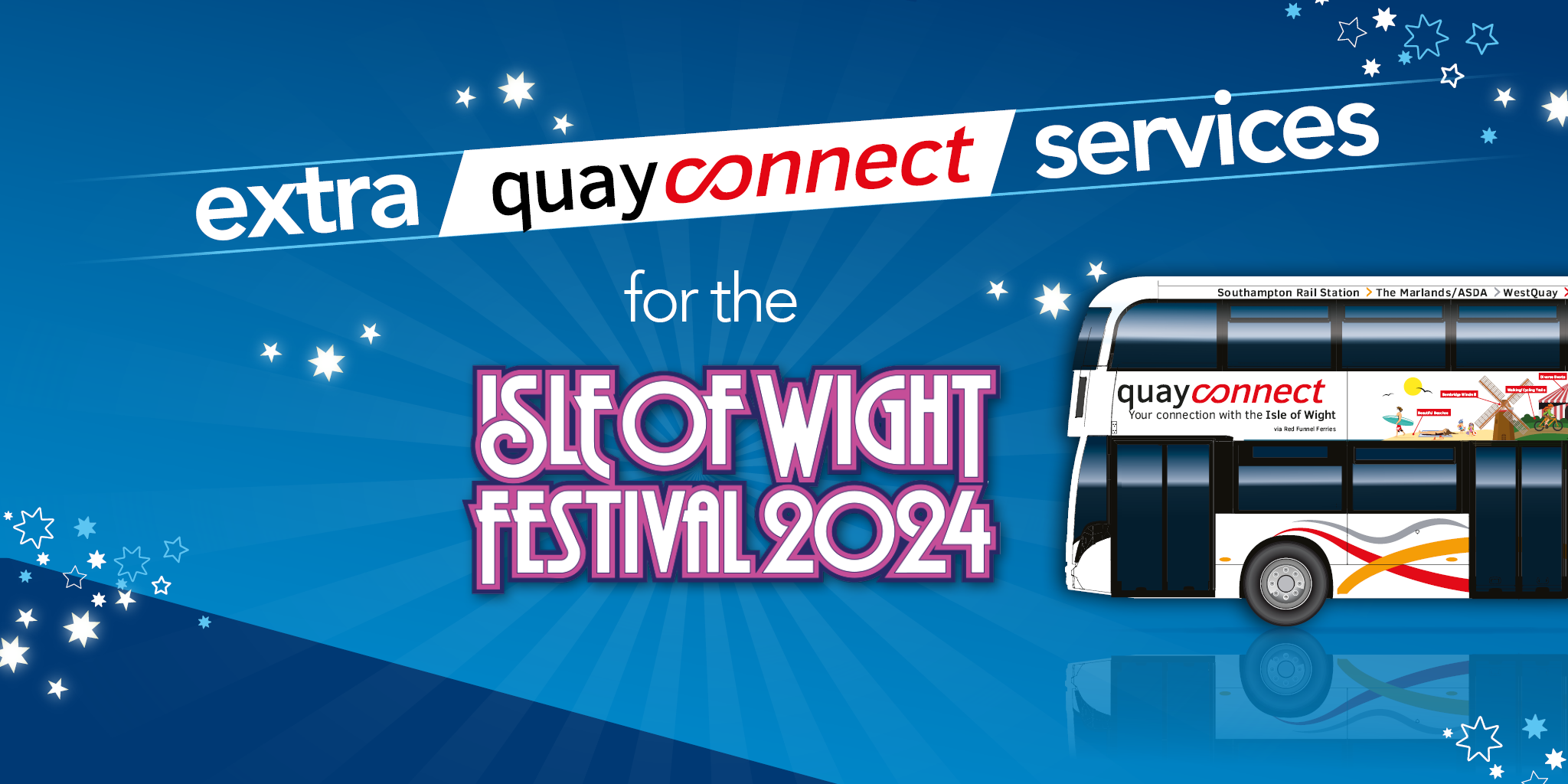Extra quayconnect buses for the IOW Festival - Bluestar