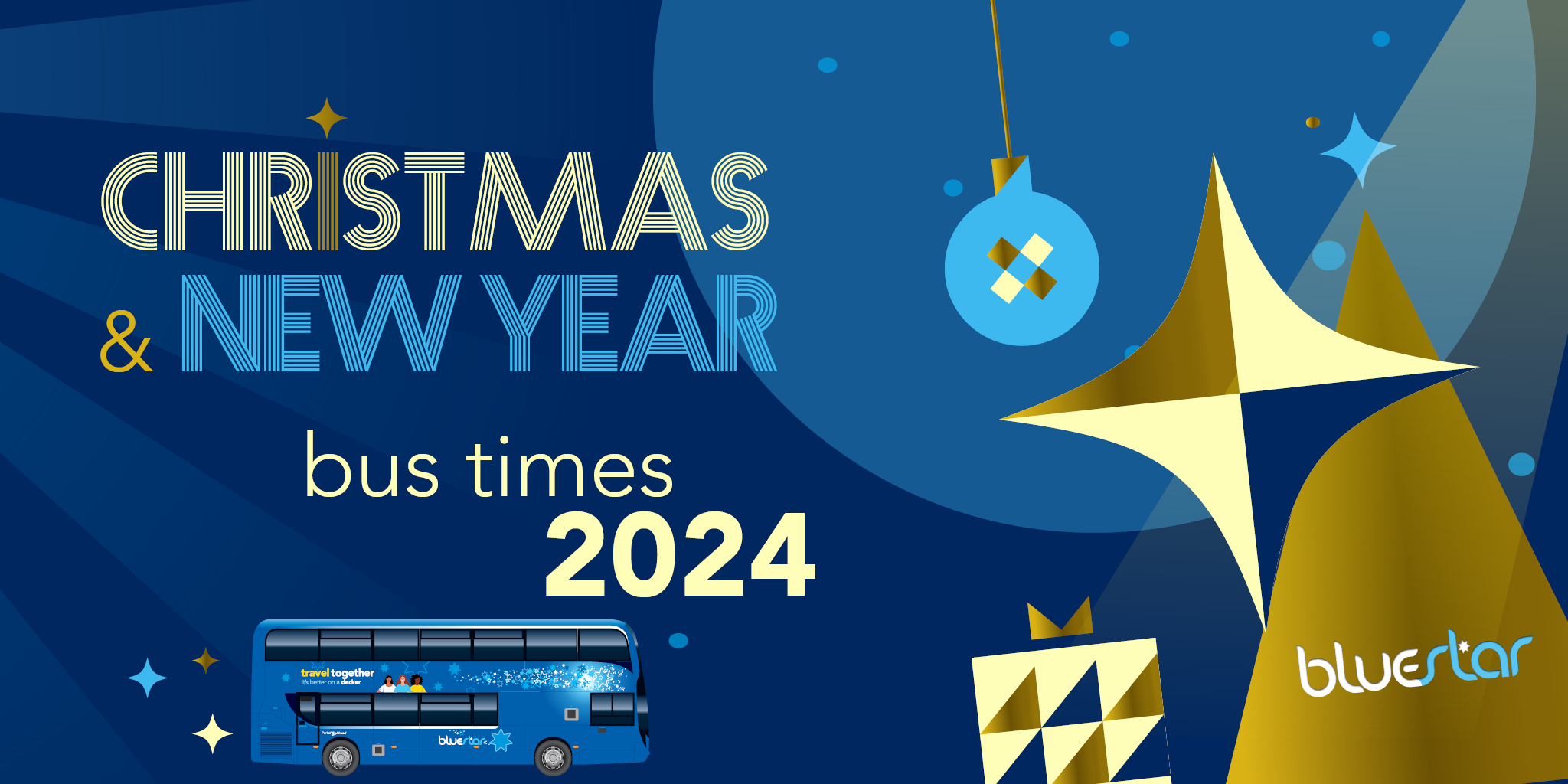 Christmas and New Years bus times 2024 - Bluestar