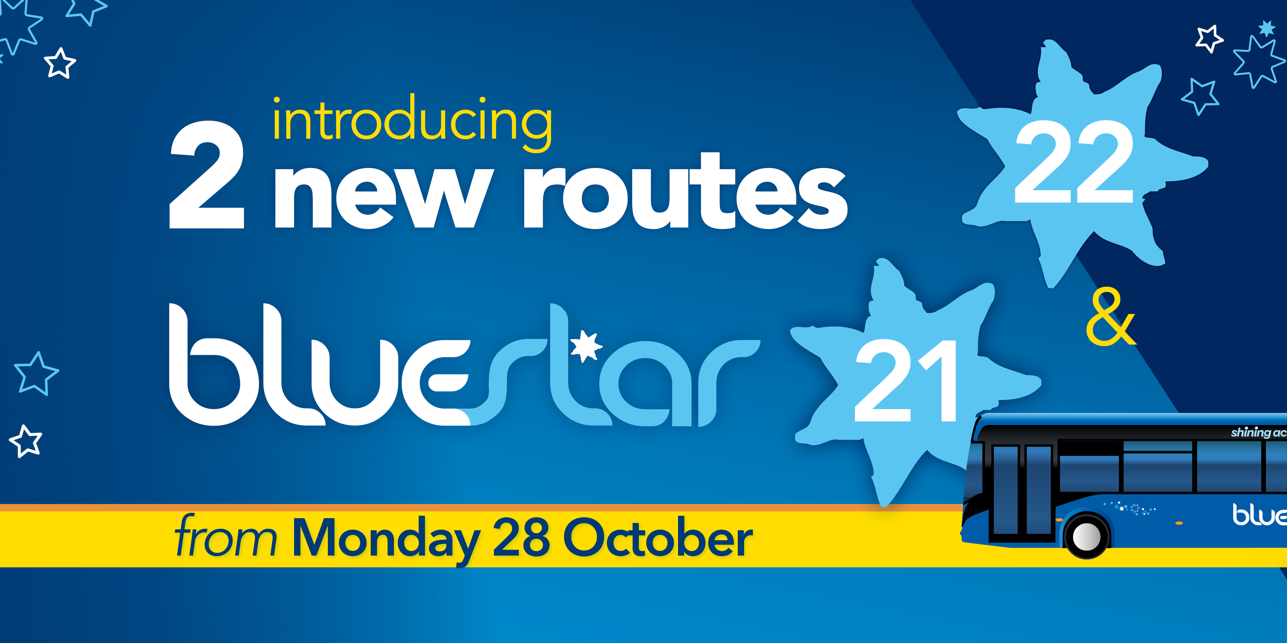 Introducing two new routes from Monday 28 October - Bluestar