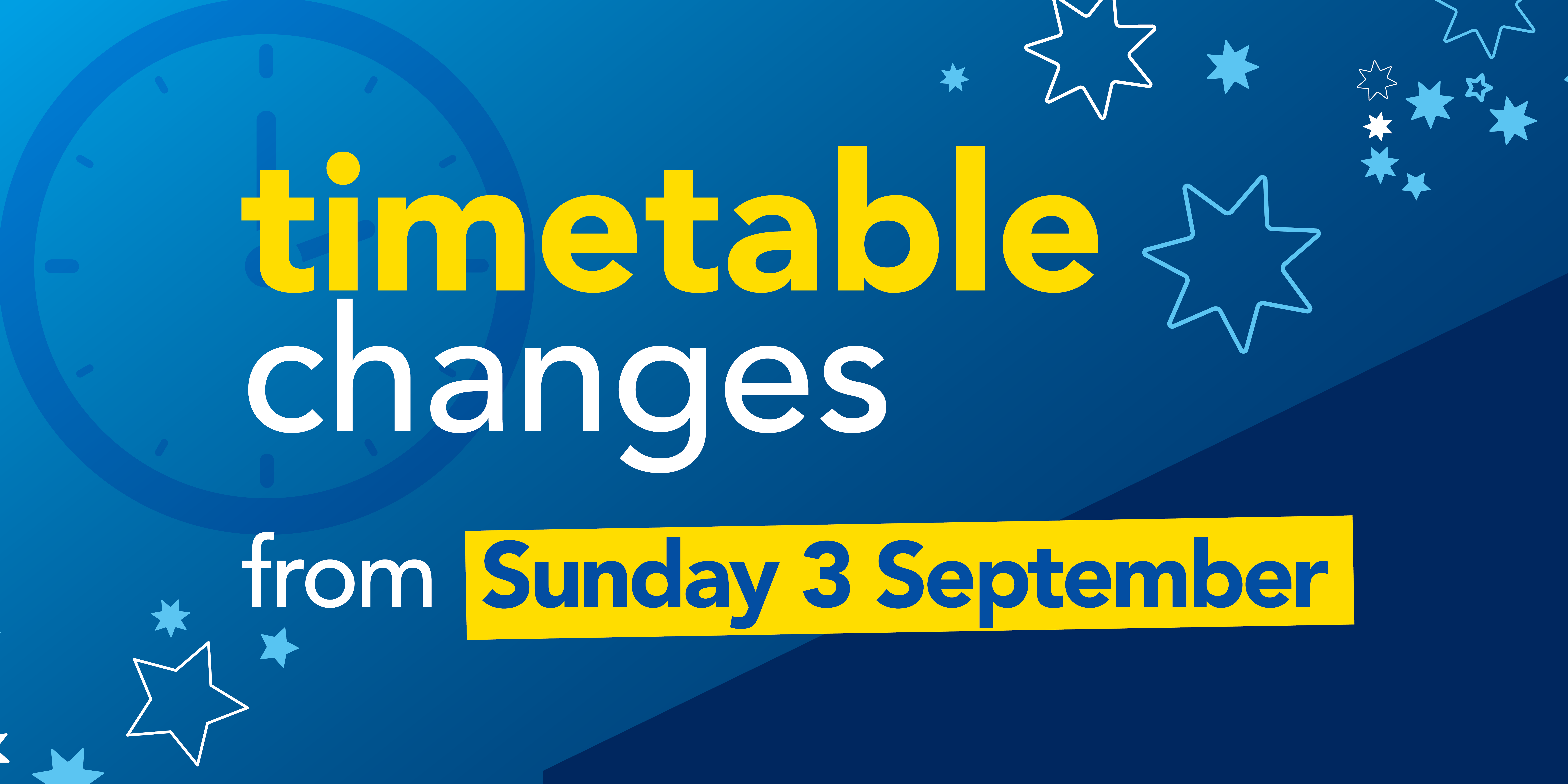 Timetable changes from 3 September 2023... - Bluestar
